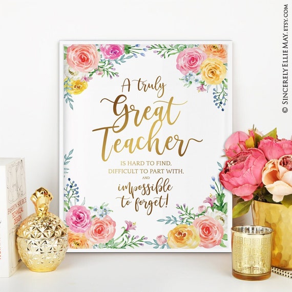 Goodbye Teacher Quotes Great Teacher Quote / Teacher Farewell Gift