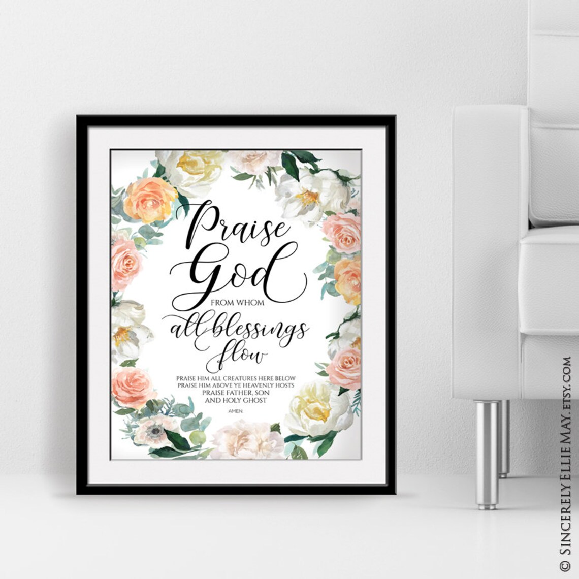 Doxology Hymn Wall Art Printable Poster Praise God From Whom - Etsy ...