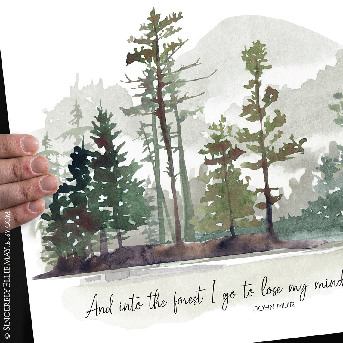 John Muir Forest Quote Wall Art Gift for the Nature Lover - Etsy