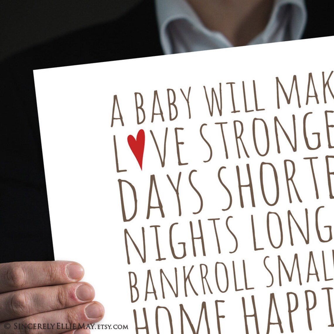 New Mom Dad or Parents Gifts Newborn Typography A Baby - Etsy Australia
