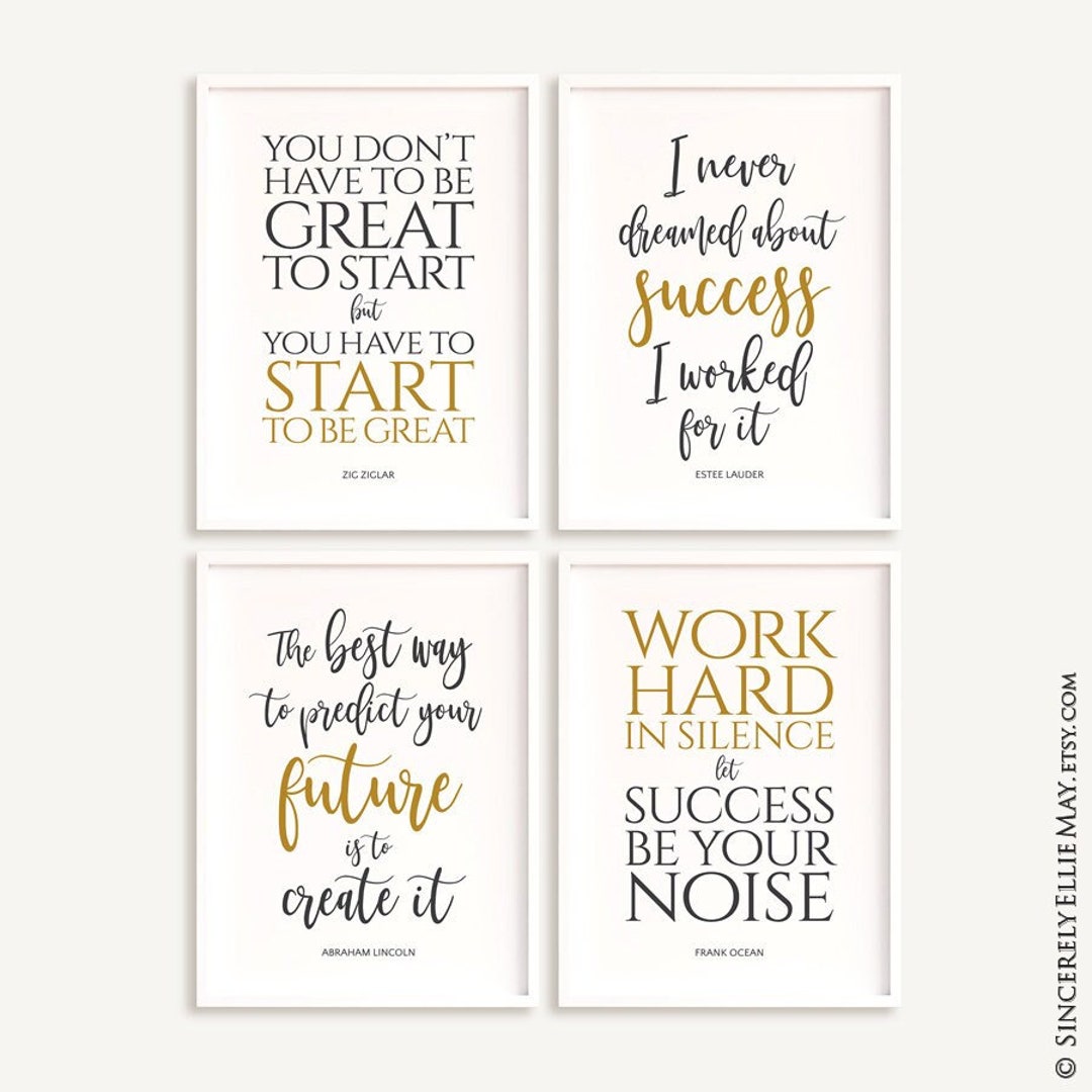 Classroom Posters Decor Bundle Motivational Quotes Wall Art, Printables ...
