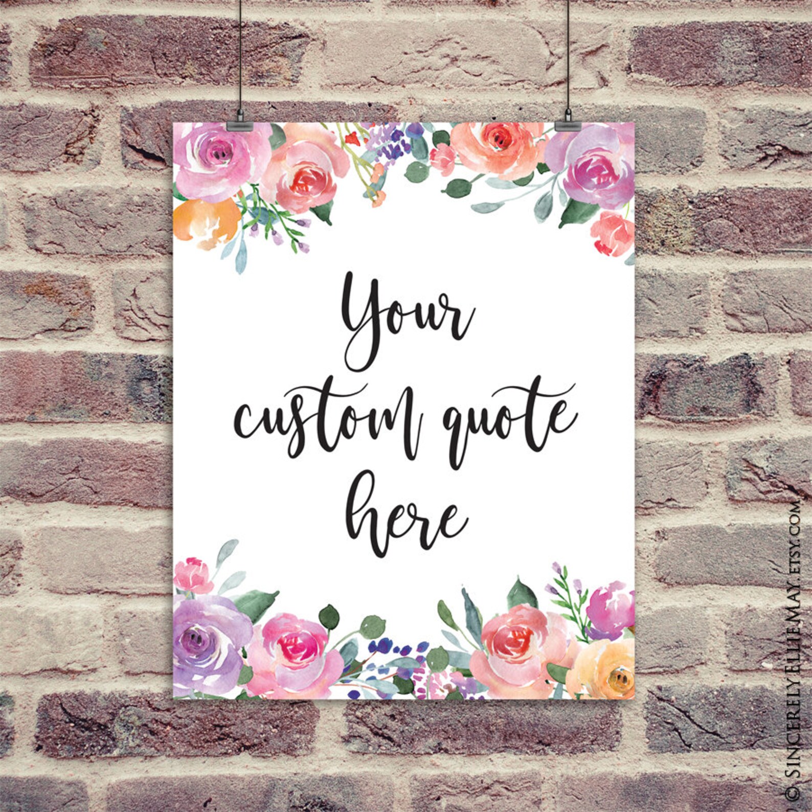 Custom Quote Art Personalized Words Printable Made Specially | Etsy