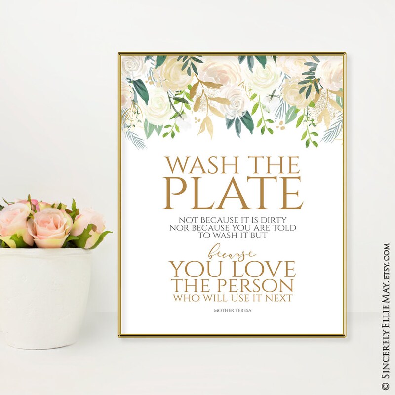 Wash the Plate - Etsy
