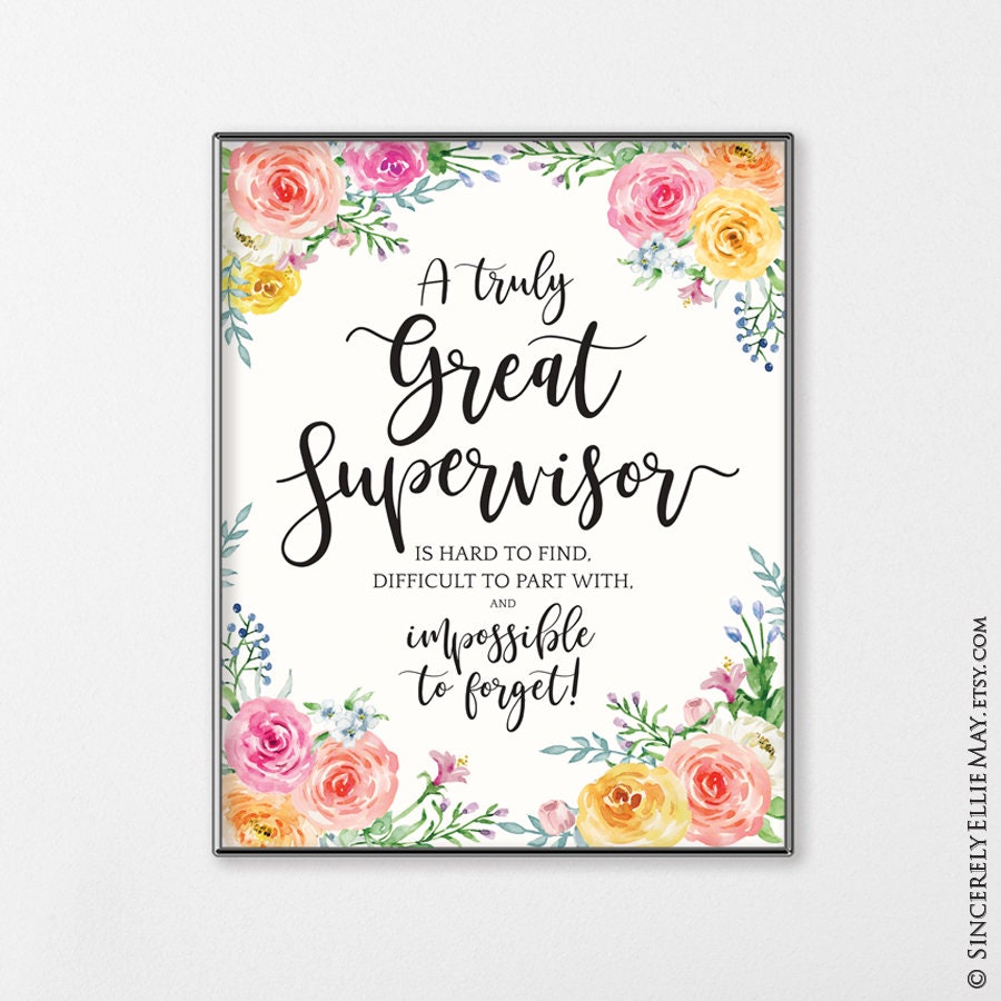 Supervisor Retirement Gifts A Truly Great Supervisor is Hard | Etsy