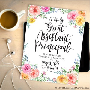 Assistant Principal Retirement Gift - Appreciation Quote Sign Wall Art ...
