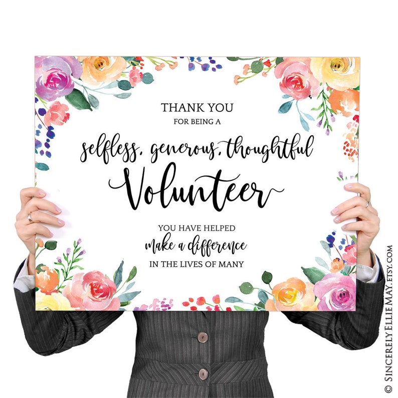 Appreciation Gifts for Volunteer Thank You Volunteer - Etsy