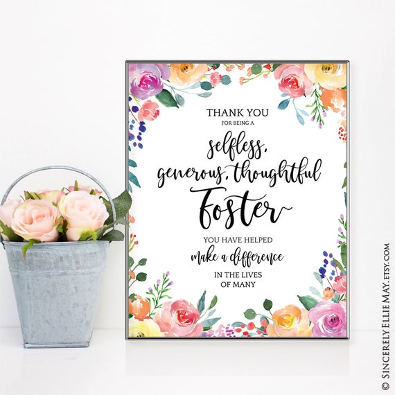 Foster Care Family Or Foster Mom Gifts Foster Parents Wall Etsy