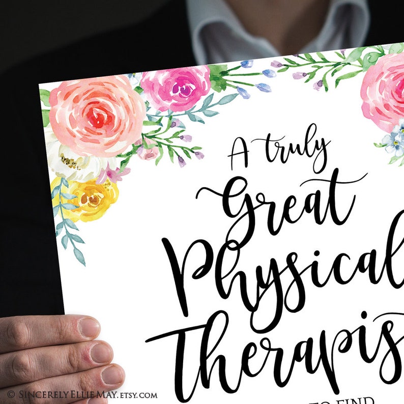 Physical Therapist Appreciation Ts Therapy Wall Art Etsy Denmark