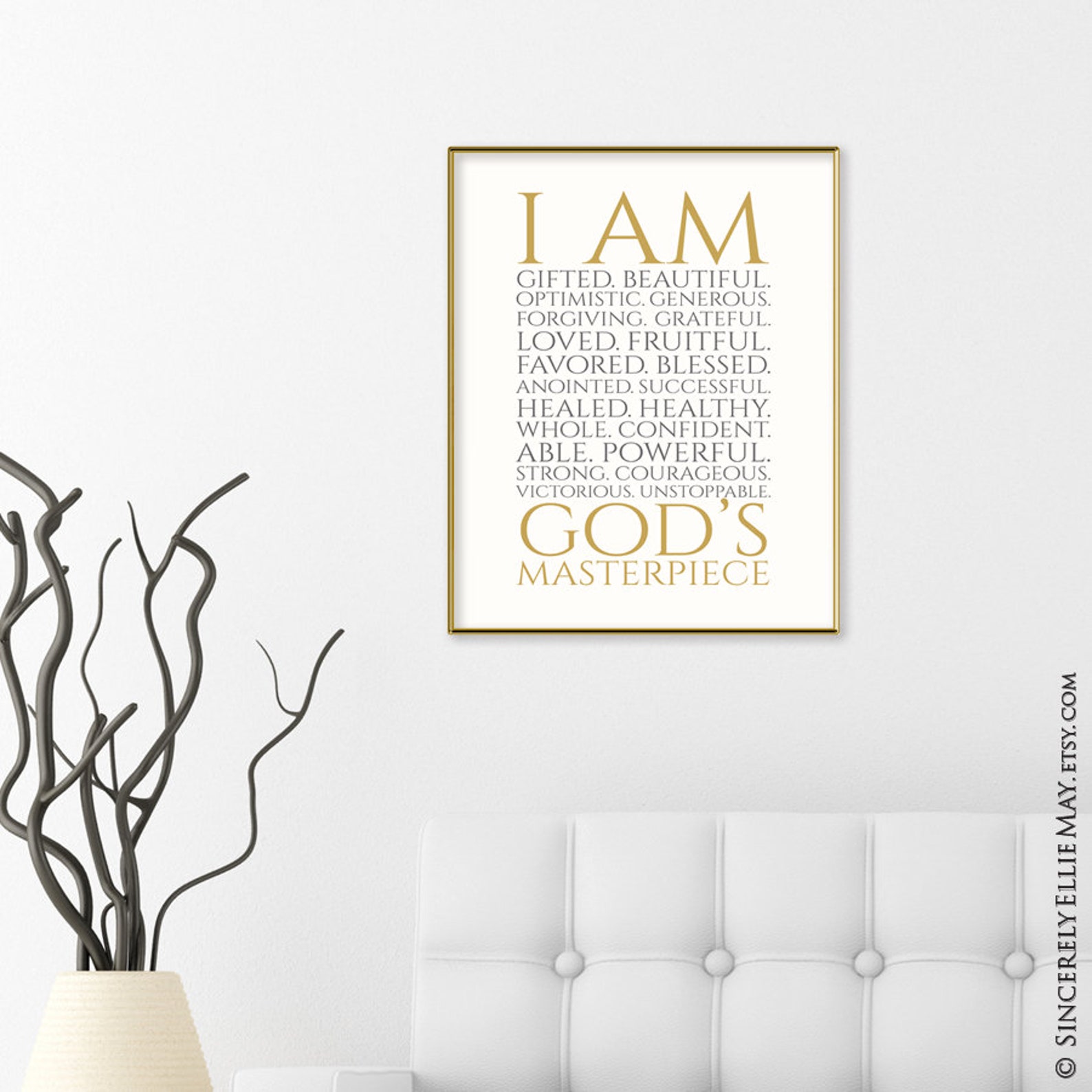 Gods Masterpiece Identity in Jesus Christ Positive Mind | Etsy Australia