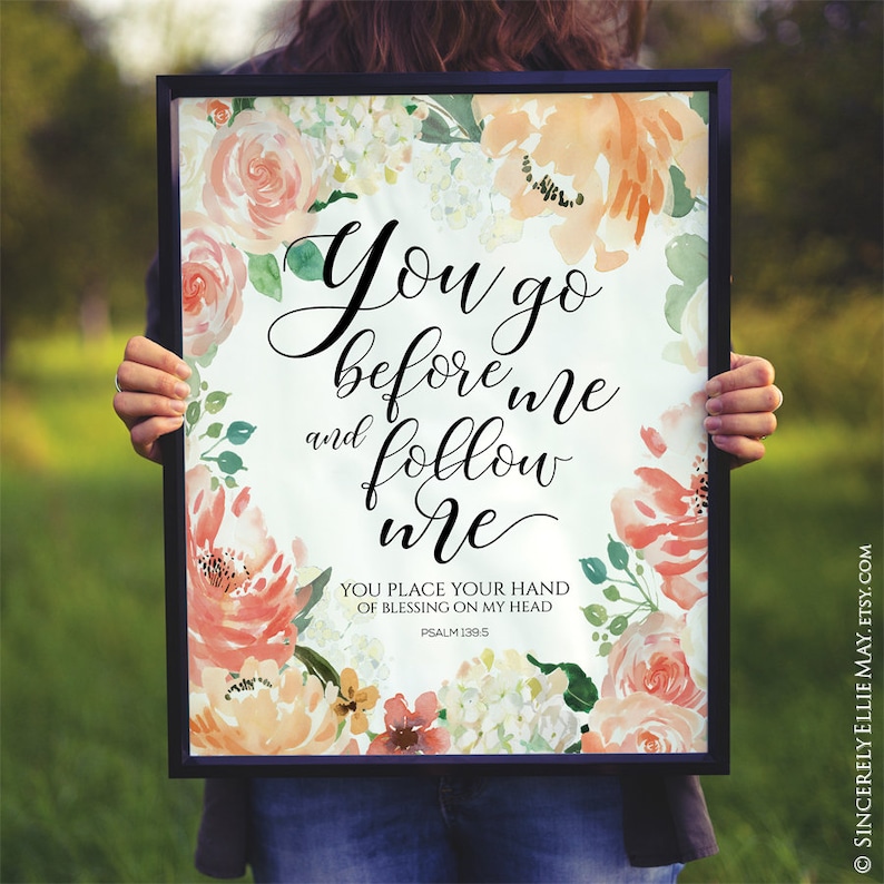 Psalm 139:5 Christian Wall Art Printable Bible Verse Poster - Etsy ...