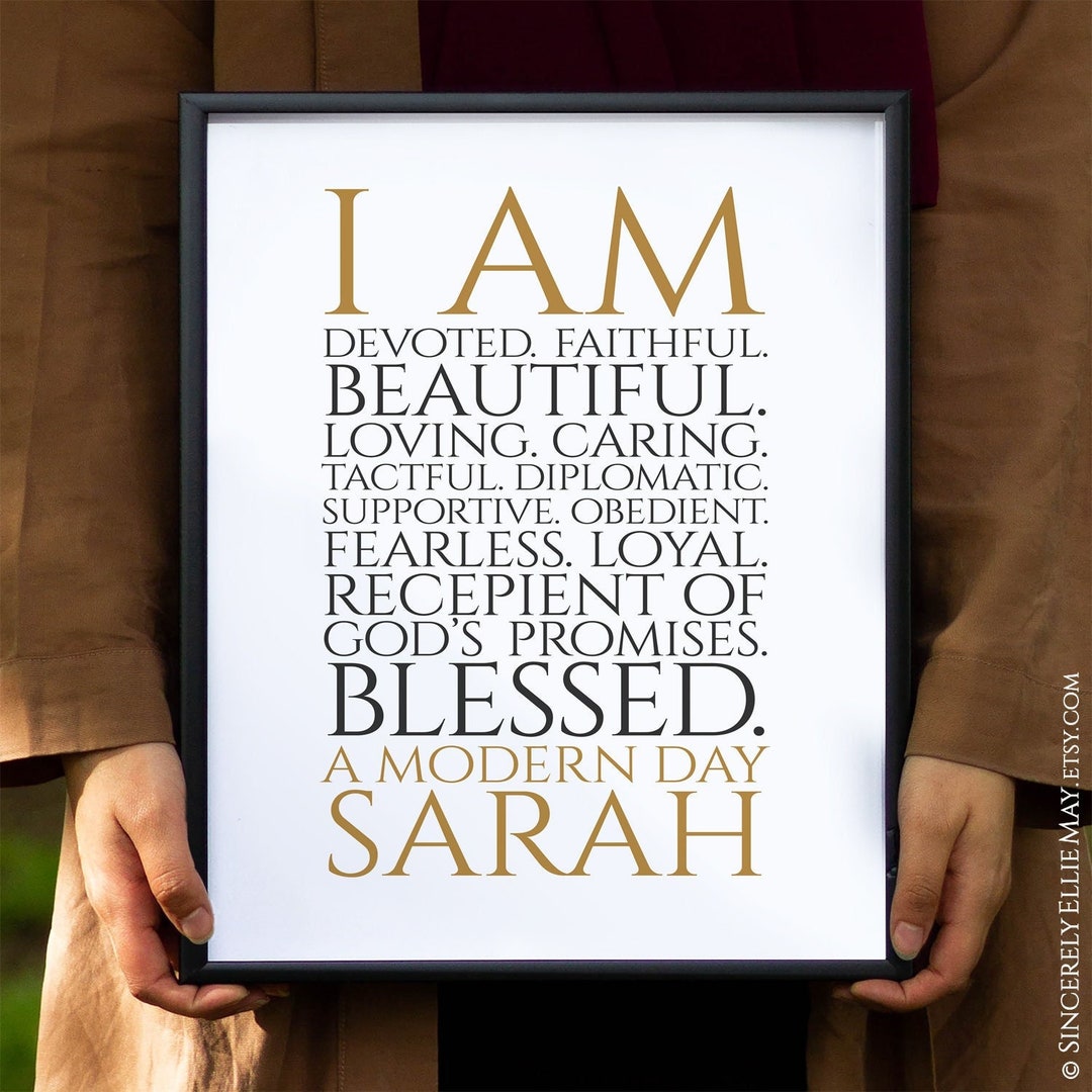 Sarah Bible Character Wall Art Printable - Modern Day Christian Woman ...