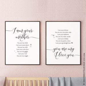 I Am Your Mother You Are My Child - YOU PRINT Children Quotes Wall ...