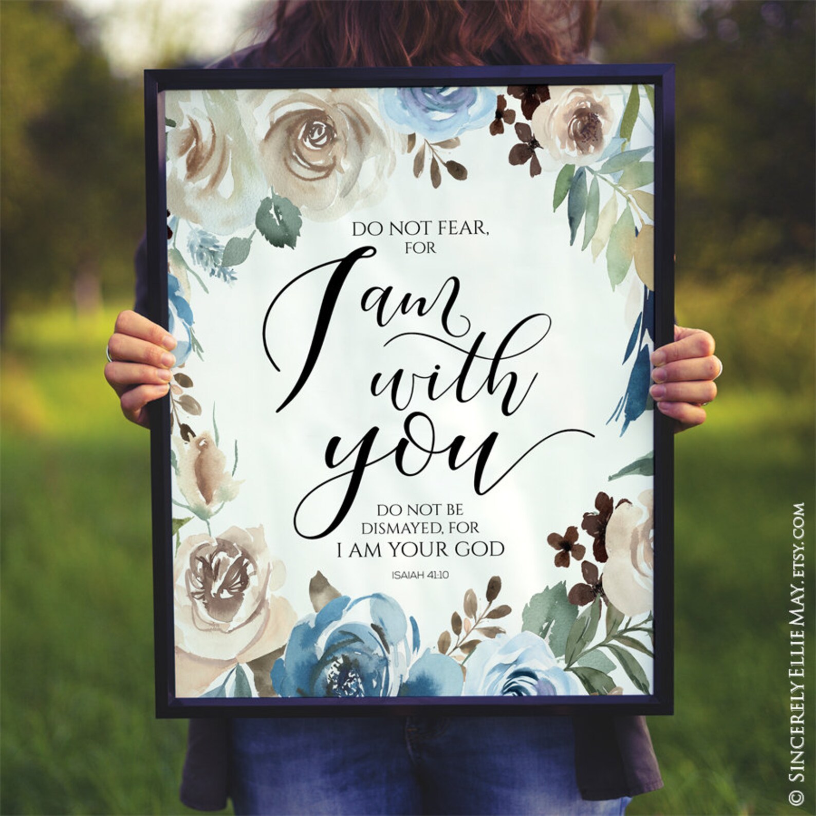 Isaiah 41:10 Bible Verse Poster Christian Quote I Am With You | Etsy