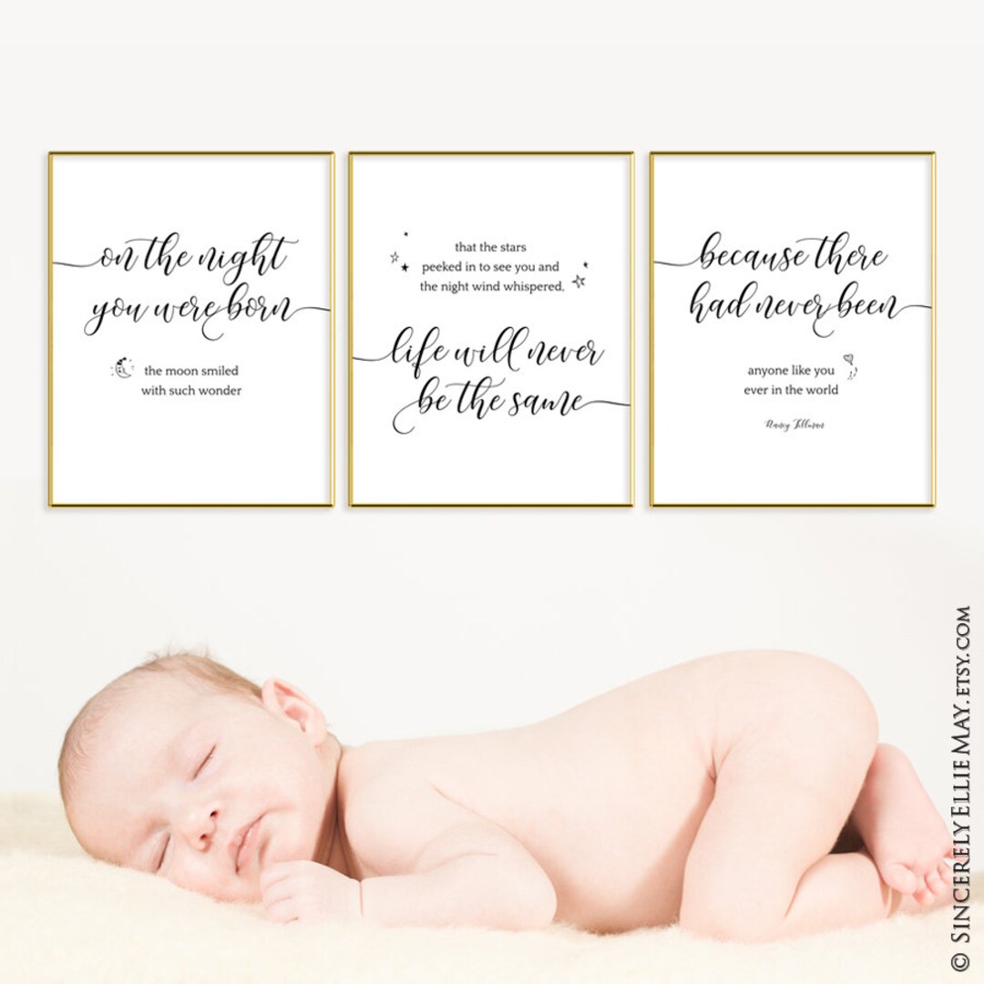 On the Night You Were Born Nursery Wall Art Baby Boy or Girl - Etsy