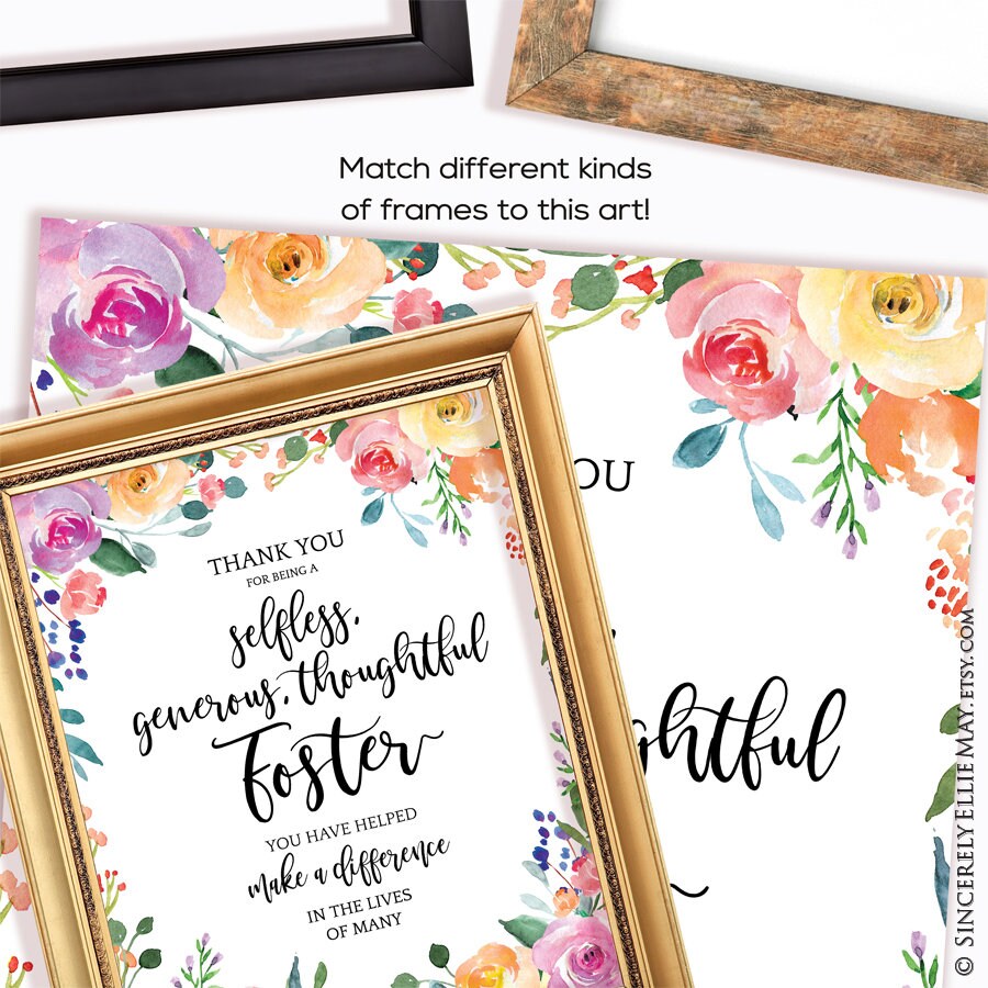 Foster Care Family or Foster Mom Gifts Foster Parents Wall | Etsy