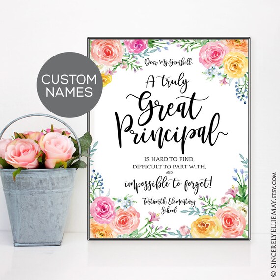 Principal Retirement Gifts Custom Appreciation Sign | Etsy
