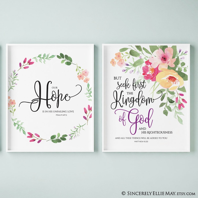Christian Hope Wall Art Decor Posters Set of 3 Bundle YOU - Etsy