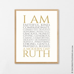 Ruth Modern Day Biblical Woman Wall Art Gift Printable | Etsy