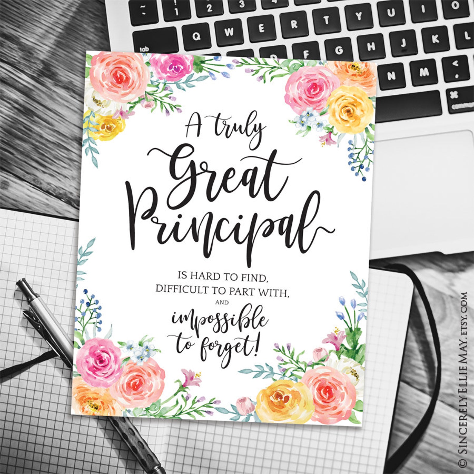 Principal Appreciation Gift Printable Quote Sign Also Great | Etsy Principal Appreciation Gift Printable Quote Sign Also Great | Etsy