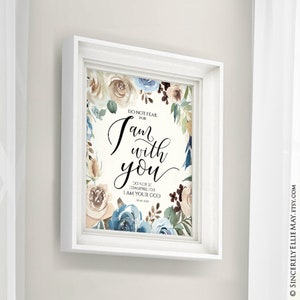 Isaiah 41:10 Bible Verse Poster Christian Quote, I Am With You - Large ...