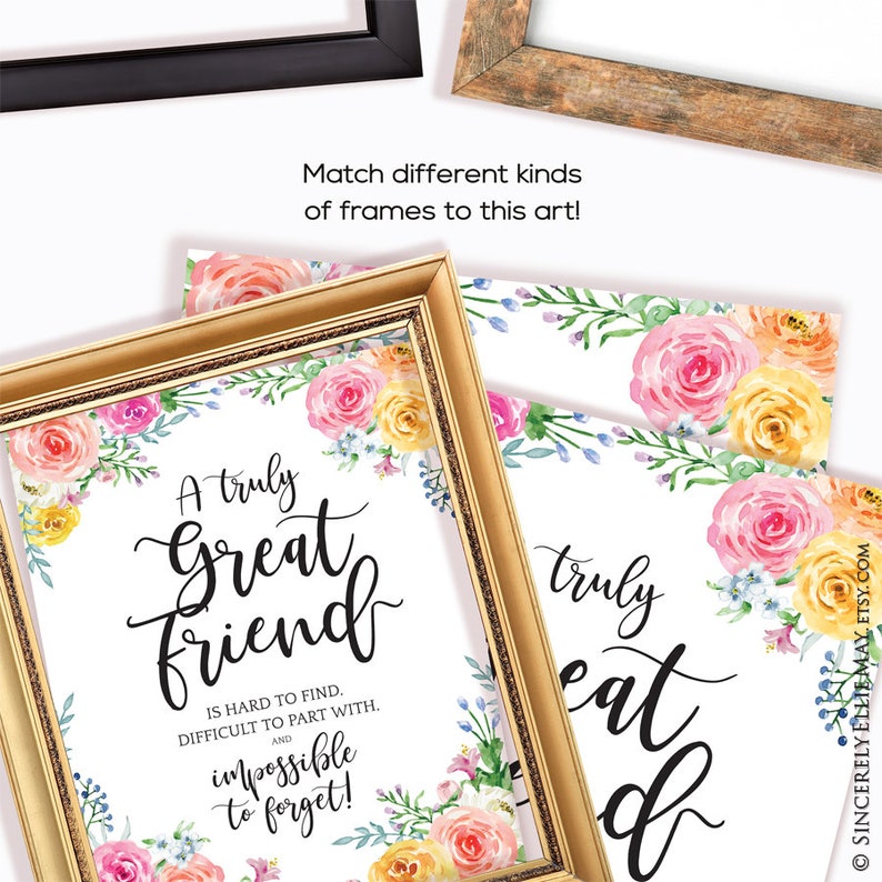 Goodbye Friend Gift Friendship Wall Art A Truly Great | Etsy