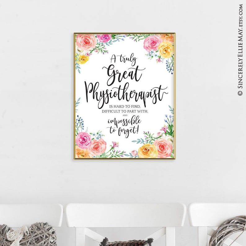 Physiotherapist Gift Physiotherapy YOU PRINT Wall Art - Office ...