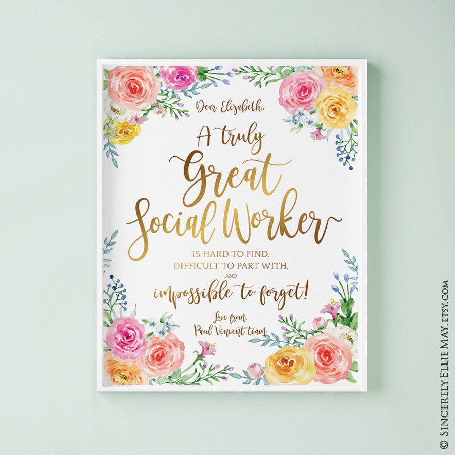 Custom Thank You Social Worker Appreciation Gifts for Women | Etsy ...