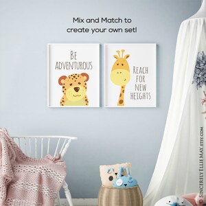Giraffe Baby Shower Gift and Room Wall Art Decor Safari Animal Poster ...