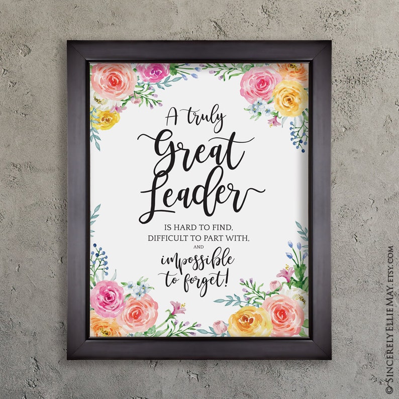 Great Leader Poster A Truly Great Leader is Hard to Find - Etsy