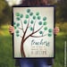Fingerprint Tree Teacher Appreciation Retirement Printable Classroom ...