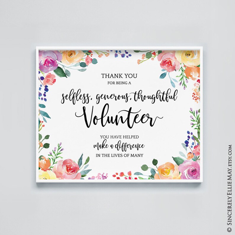 Appreciation Gifts for Volunteer Thank You Volunteer - Etsy
