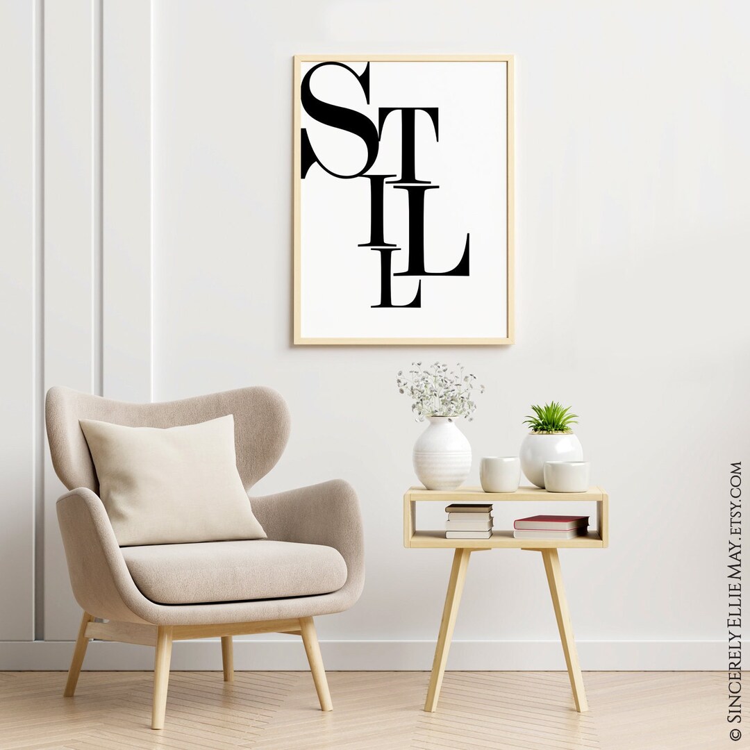 One Word Wall Art Sign, Christian Decor, Home Decor Modern Positive ...