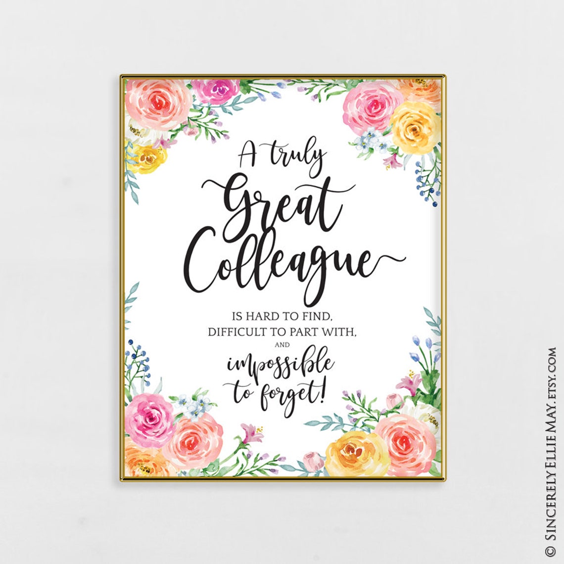 Colleague Leaving Gift Office Decor Friend YOU PRINT | Etsy