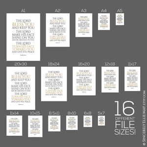 Aaronic Blessing Wall Art, Bible Verse Printable, May the Lord Bless ...