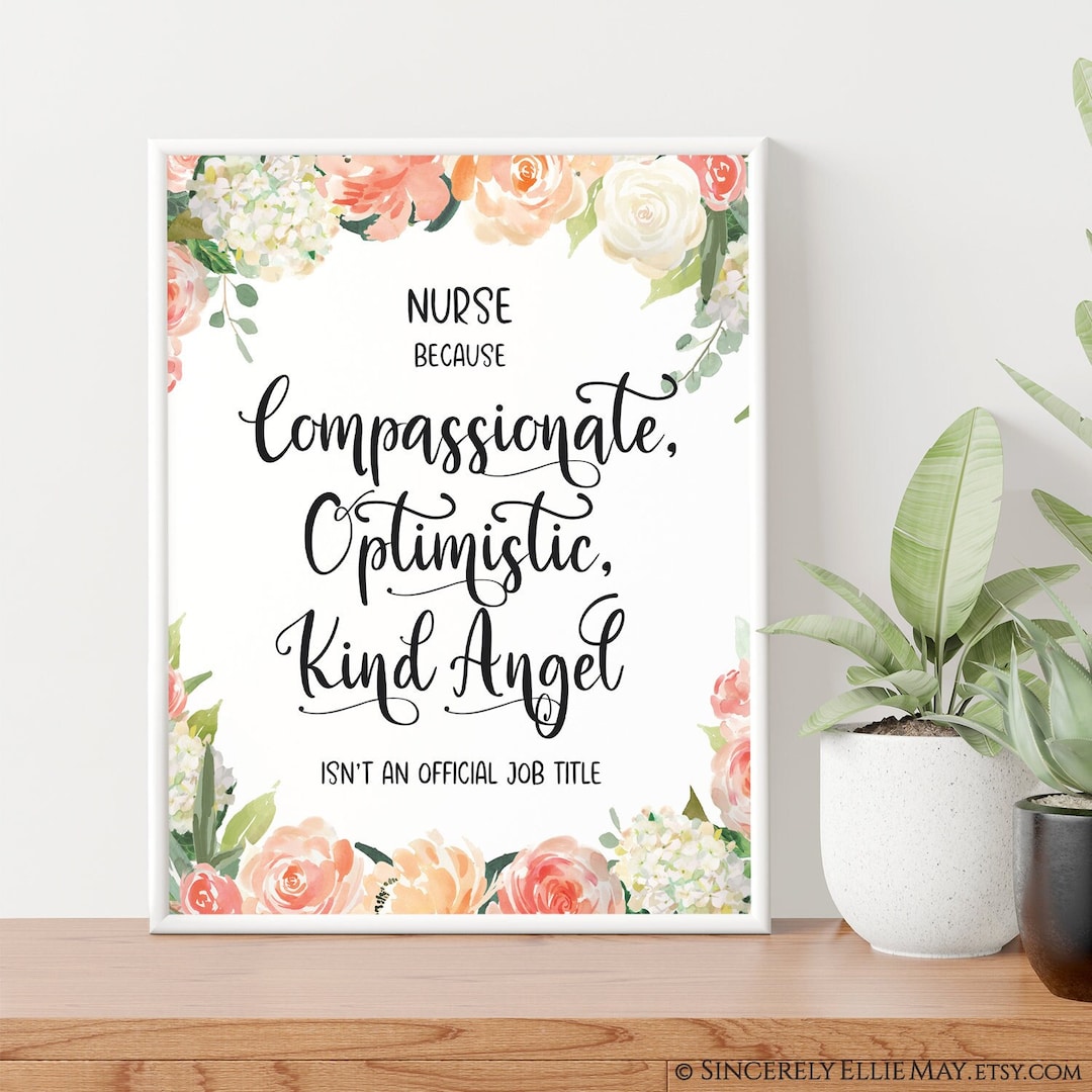 Nurse Appreciation Wall Art Printable Gifts for Her - Thank You Nurse ...