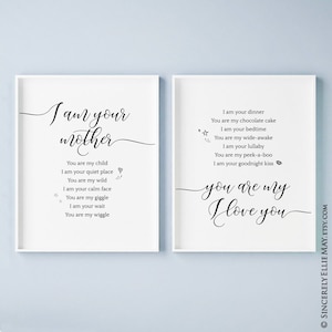I Am Your Mother You Are My Child - YOU PRINT Children Quotes Wall ...