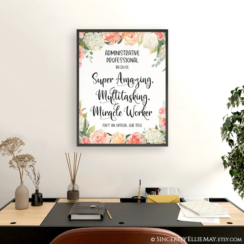 Administrative Professional Appreciation Wall Art Printable Gifts for ...