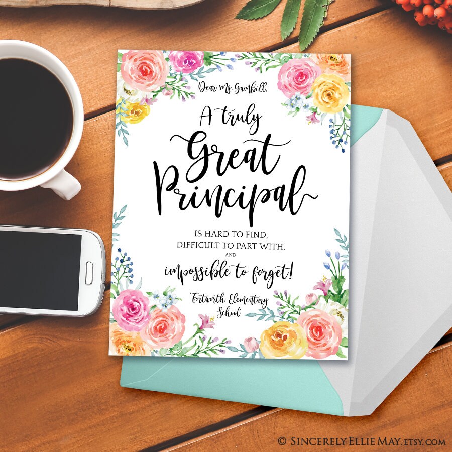 Principal Retirement Gifts - Custom Appreciation Sign Printable ...