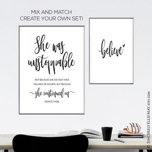 Strong Woman Inspirational Quote - She Was Unstoppable - Positive ...