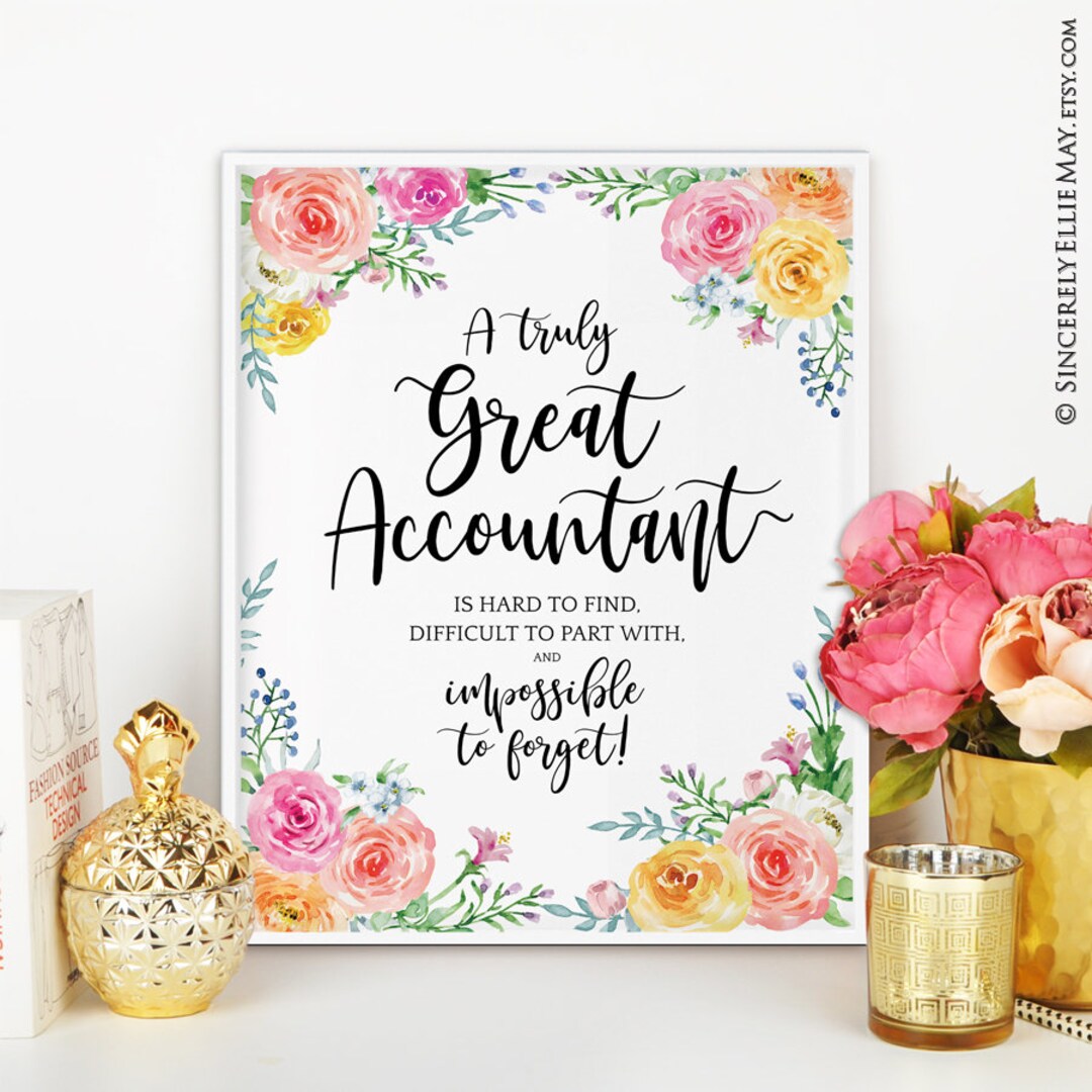 Accountant Gifts, Accounting Co Worker Office Decor, Accountants Art ...