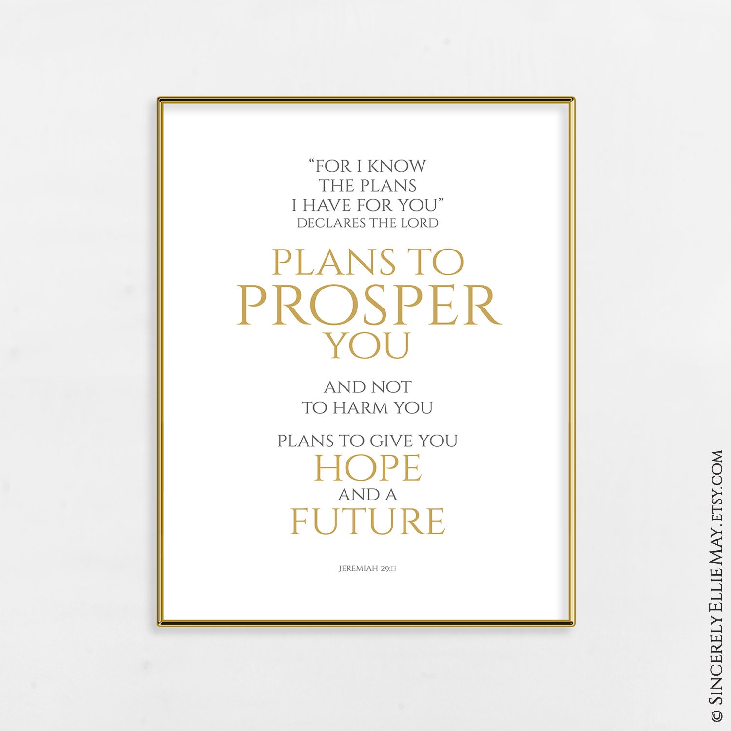 Jeremiah 29:11 Aesthetic Posters Christian Teen Room Decor | Etsy Australia