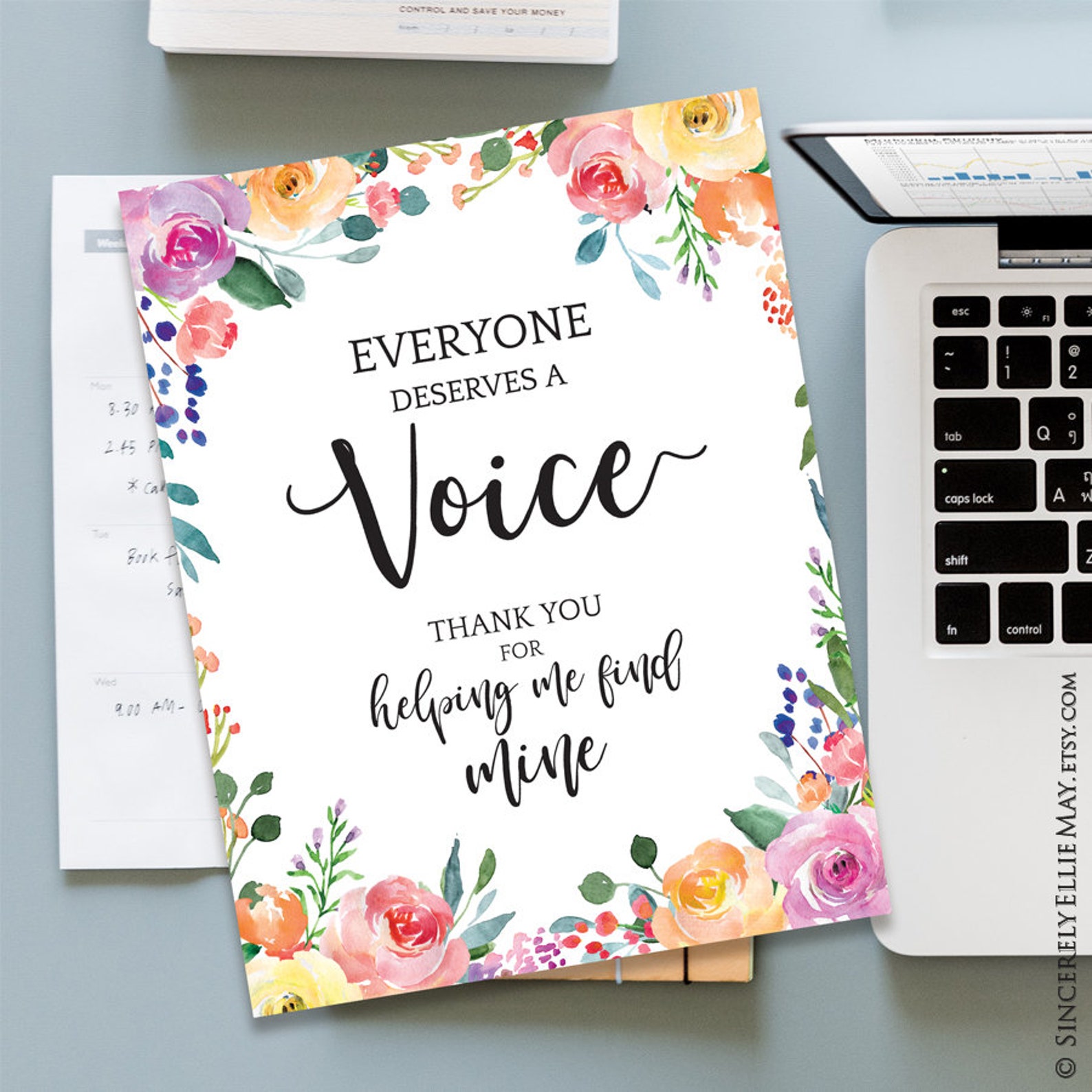 Speech Pathology Gift Quote Printable, Everyone Deserves A Voice ...