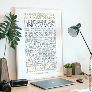 American Creed Wall Art Printable, Dean Alfange My Creed Quote ...