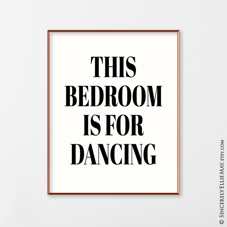Funny Bedroom Signs Poster Quote Wall Art This Bedroom Is | Etsy