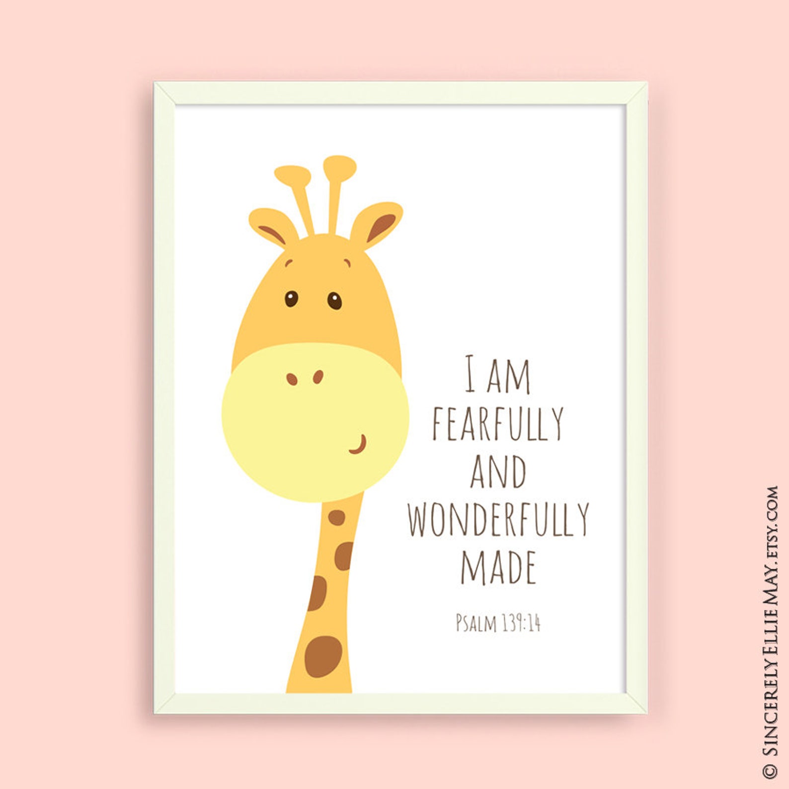 Kids Safari Animals Nursery Bible Verse Wall Art Sunday School - Etsy ...