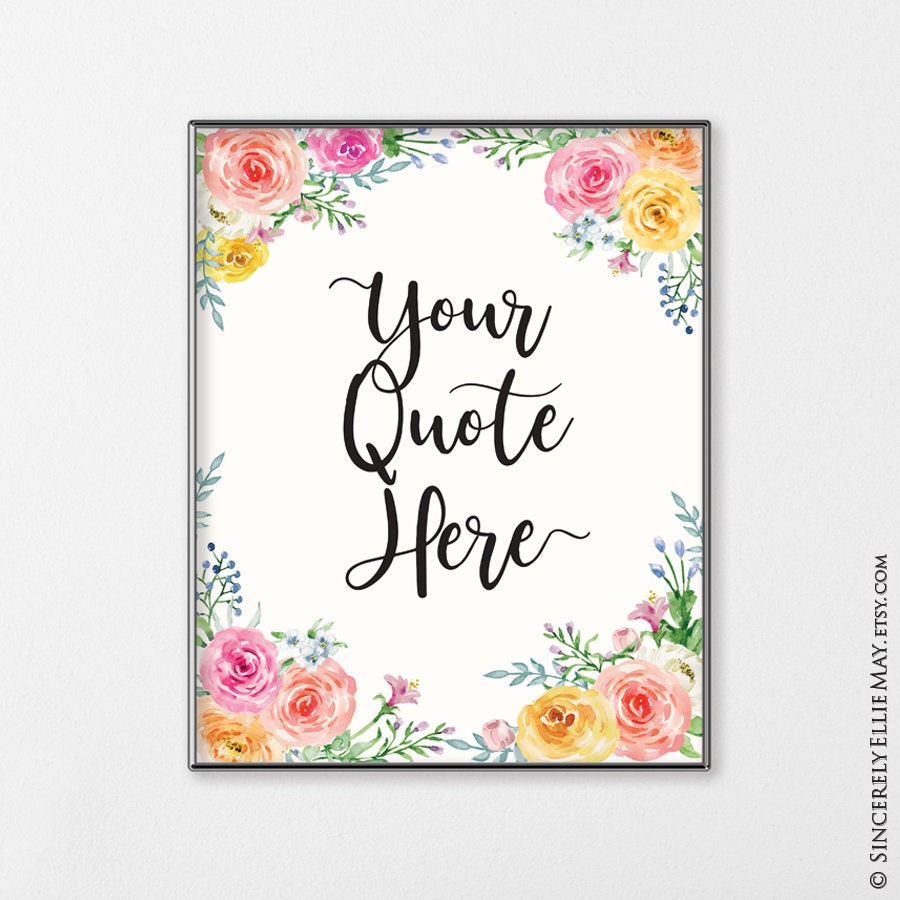 Custom Quote Printable Your Words Personalized specially for | Etsy