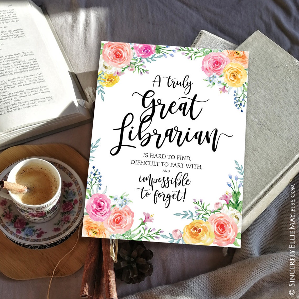 Librarian Retirement Wall Art Gifts A Truly Great Librarian | Etsy