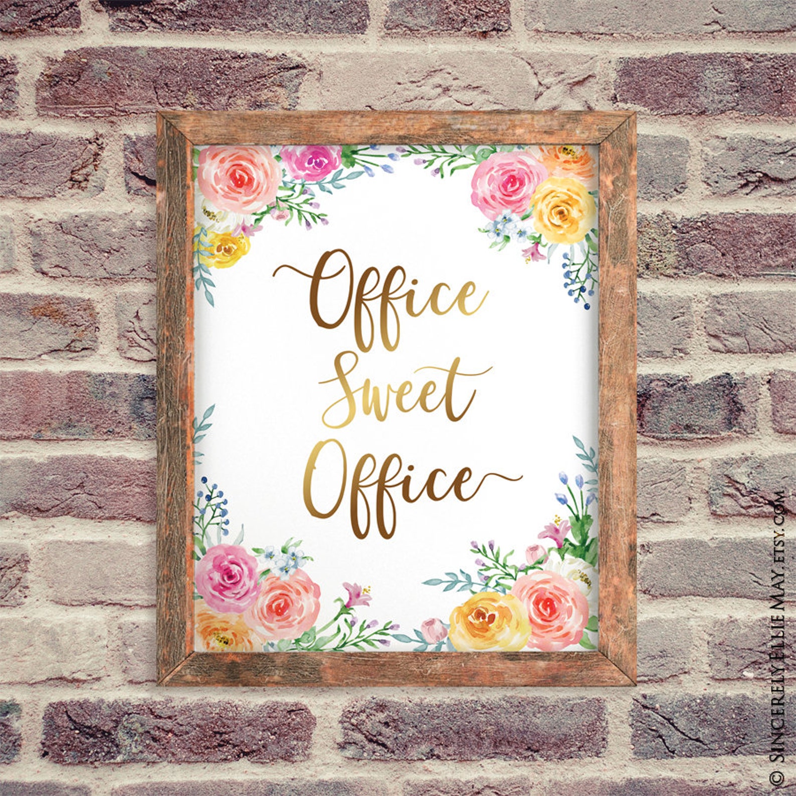 Gold Office Decor Office Sweet Office Quote YOU PRINT | Etsy