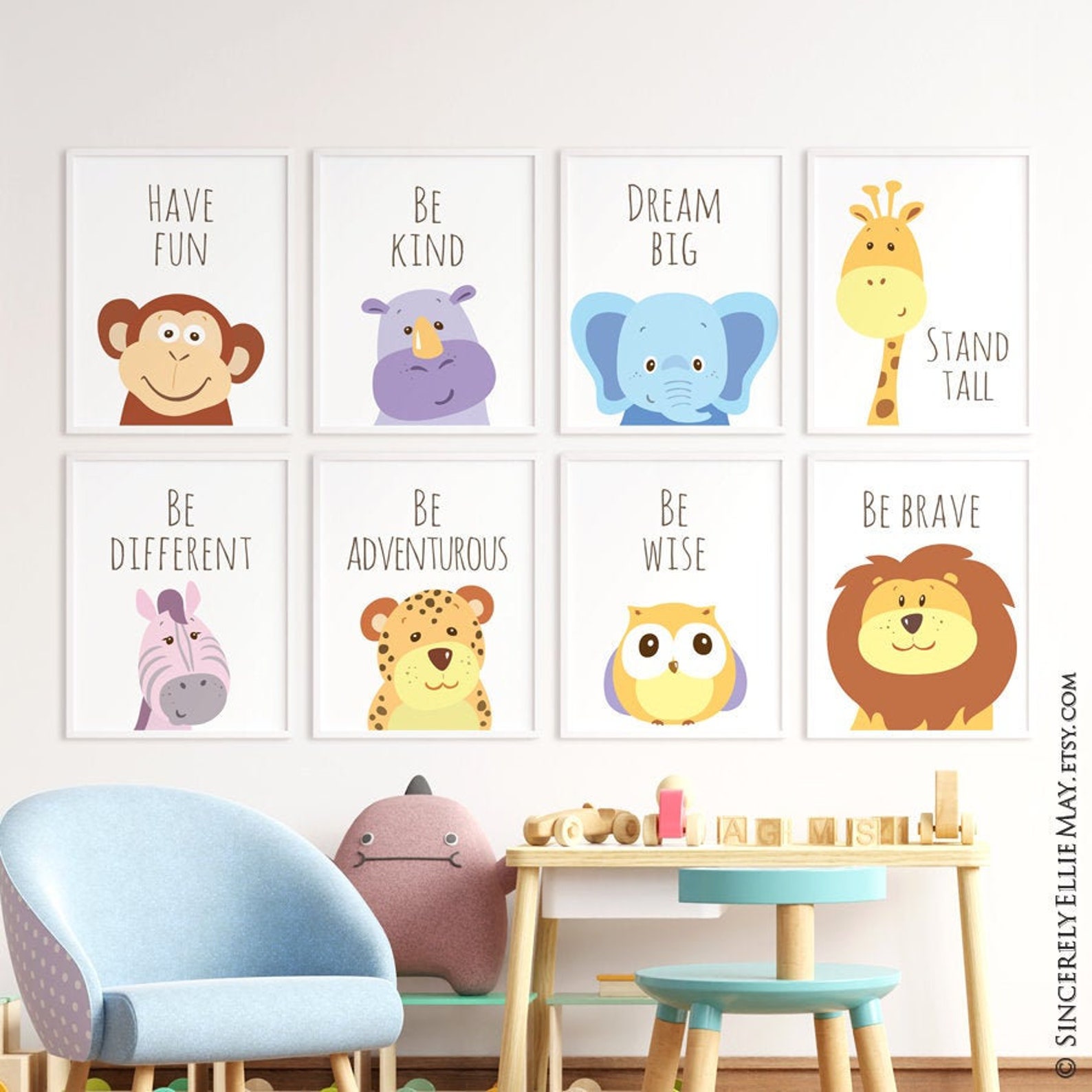 Kids Affirmation Wall Art Playroom Digital Prints Cute - Etsy Australia