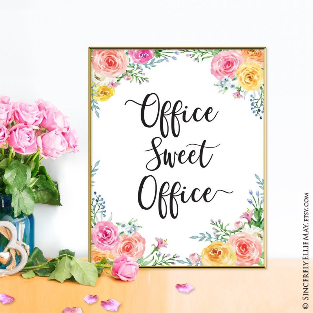 Office Sweet Office Quote Wall Art Printable YOU PRINT, Great as Work ...